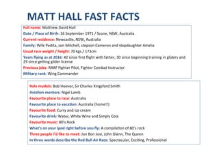 Matt hall Racing 2016 Red Bull Air Race team guide | PPT