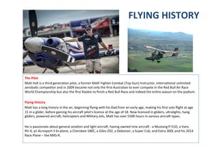 Matt hall Racing 2016 Red Bull Air Race team guide | PPT