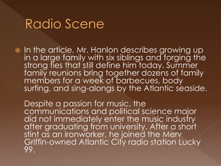 Matt Hanlon - Early Years in the Radio Scene | PPTX