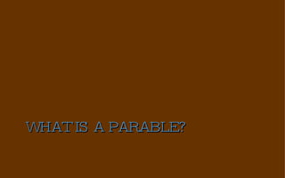 The Parable of Parables | PPT