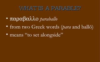 The Parable of Parables | PPT