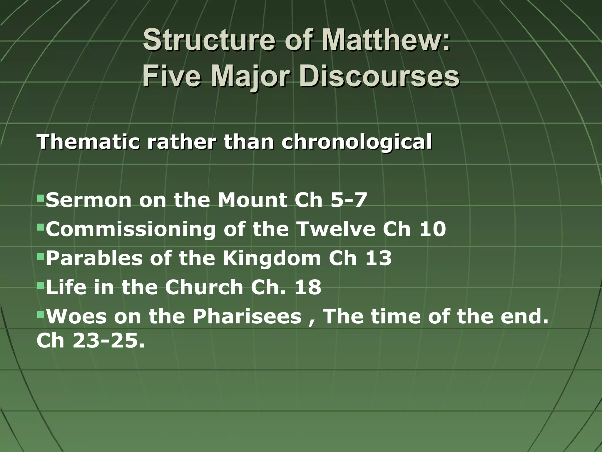 The Gospel of Matthew | PPT