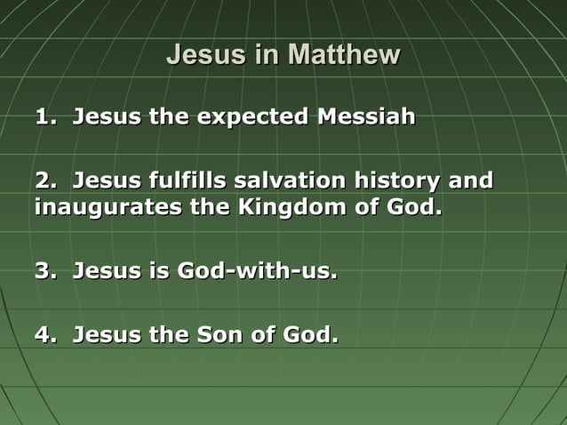 The Gospel of Matthew | PPT | Christianity | Religion & Spirituality