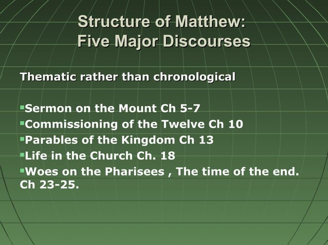 The Gospel of Matthew | PPT | Christianity | Religion & Spirituality