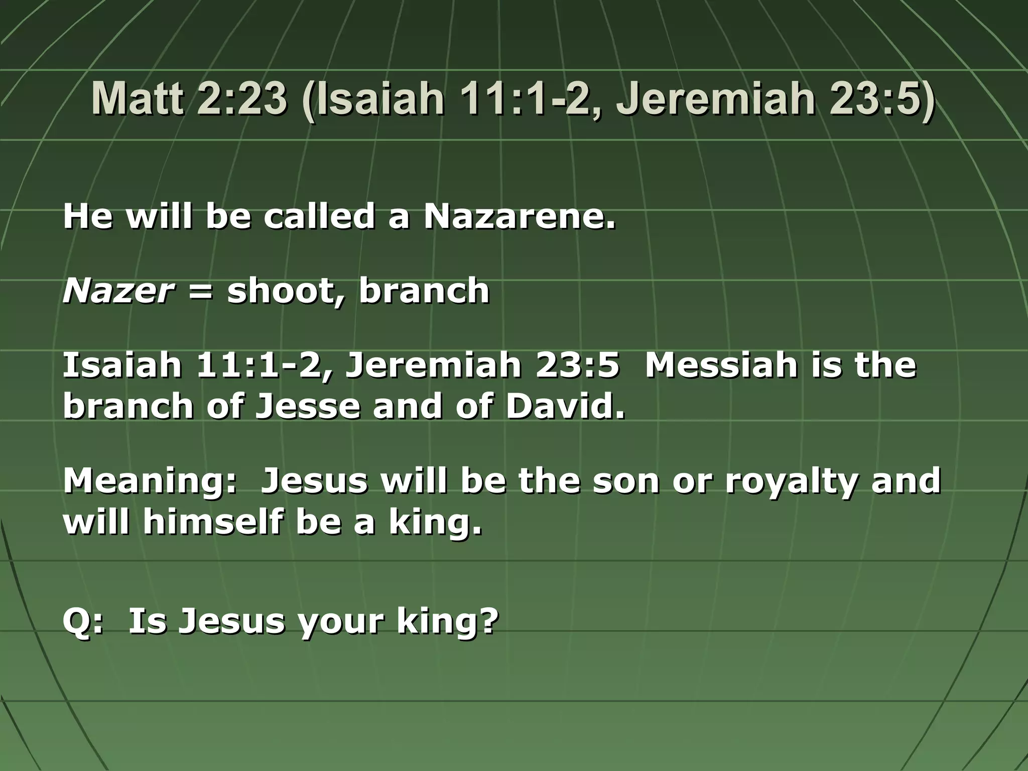 Prophecies in Matthew | PPT