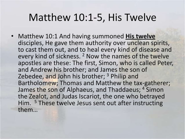 Matthew 10, Disciples, Apostles, wolves, Fear God, Boasting, ss, Jesus ...