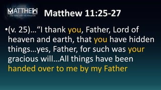 Matthew 11:25 - 30: The Importance of Personal Discipleship | PPTX