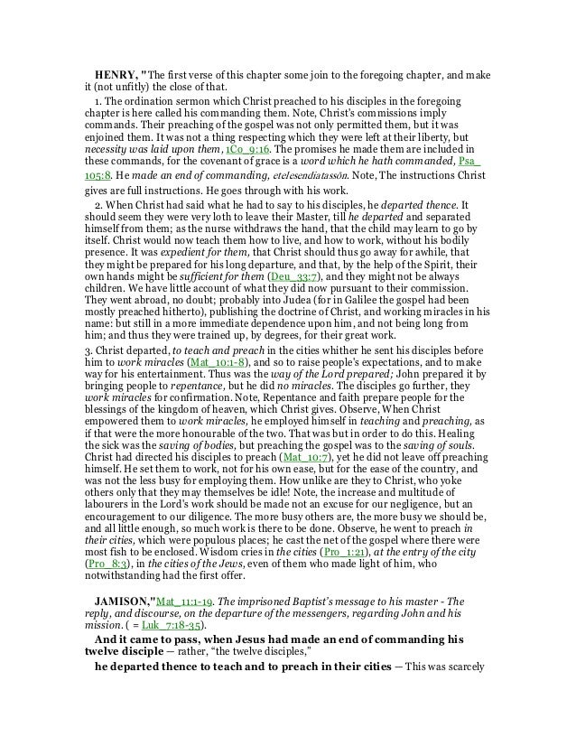 Matthew 11 Commentary matthew-11-commentary