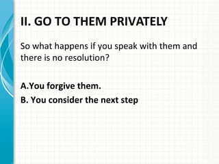 Matthew 18:1-35 how to handle offenses | PPT