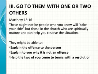 Matthew 18:1-35 how to handle offenses | PPT