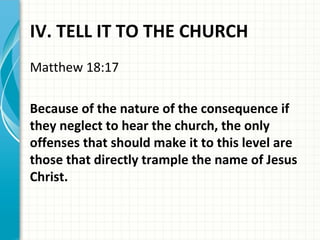 Matthew 18:1-35 how to handle offenses | PPT