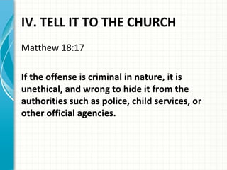 Matthew 18:1-35 how to handle offenses | PPT