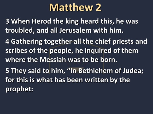 Matthew 2,1 12-2016 | PPT