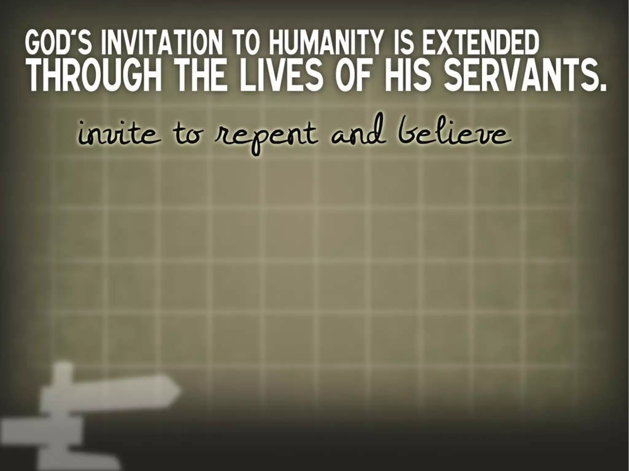 Landmarks: God's Invitation is Extended Through His Followers | PPT