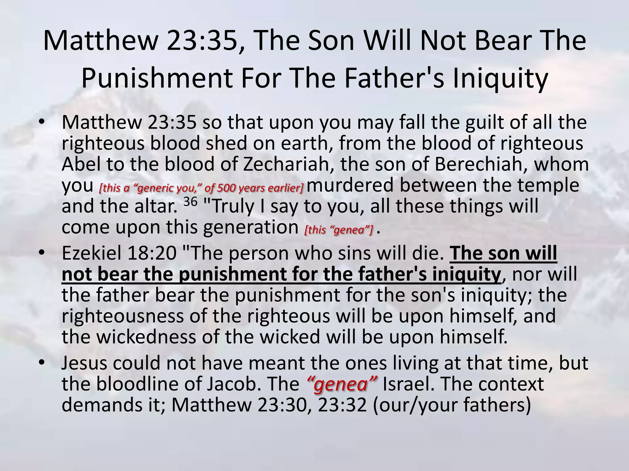 Matthew 24;32 51, This generation will not pass away... Jesus the ...