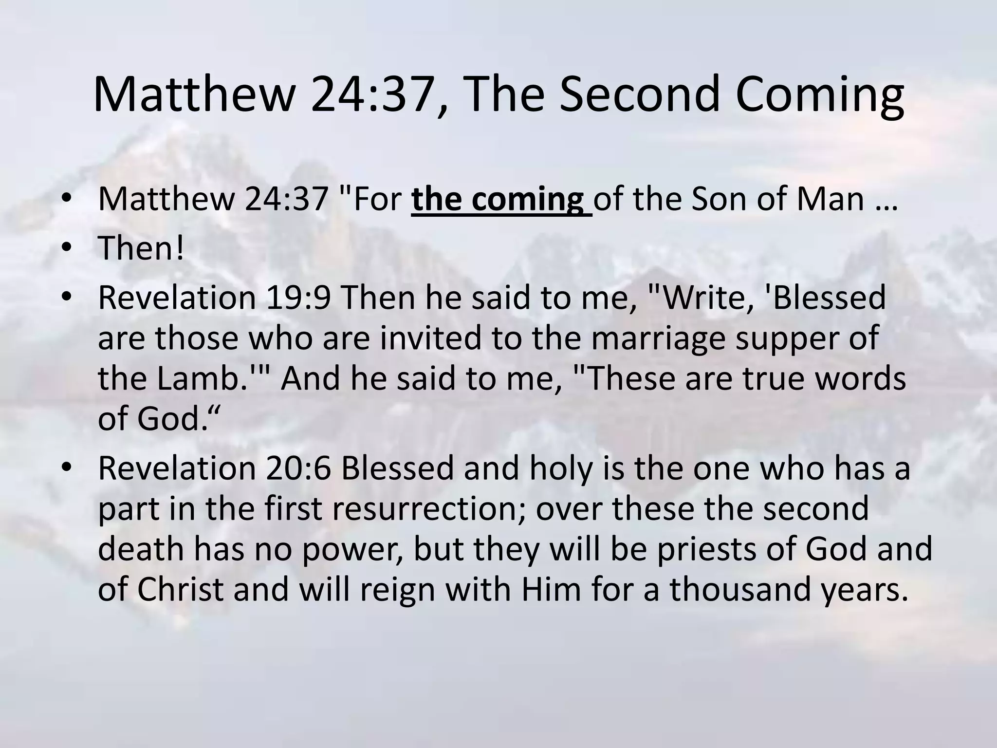 Matthew 24;32 51, This generation will not pass away... Jesus the ...