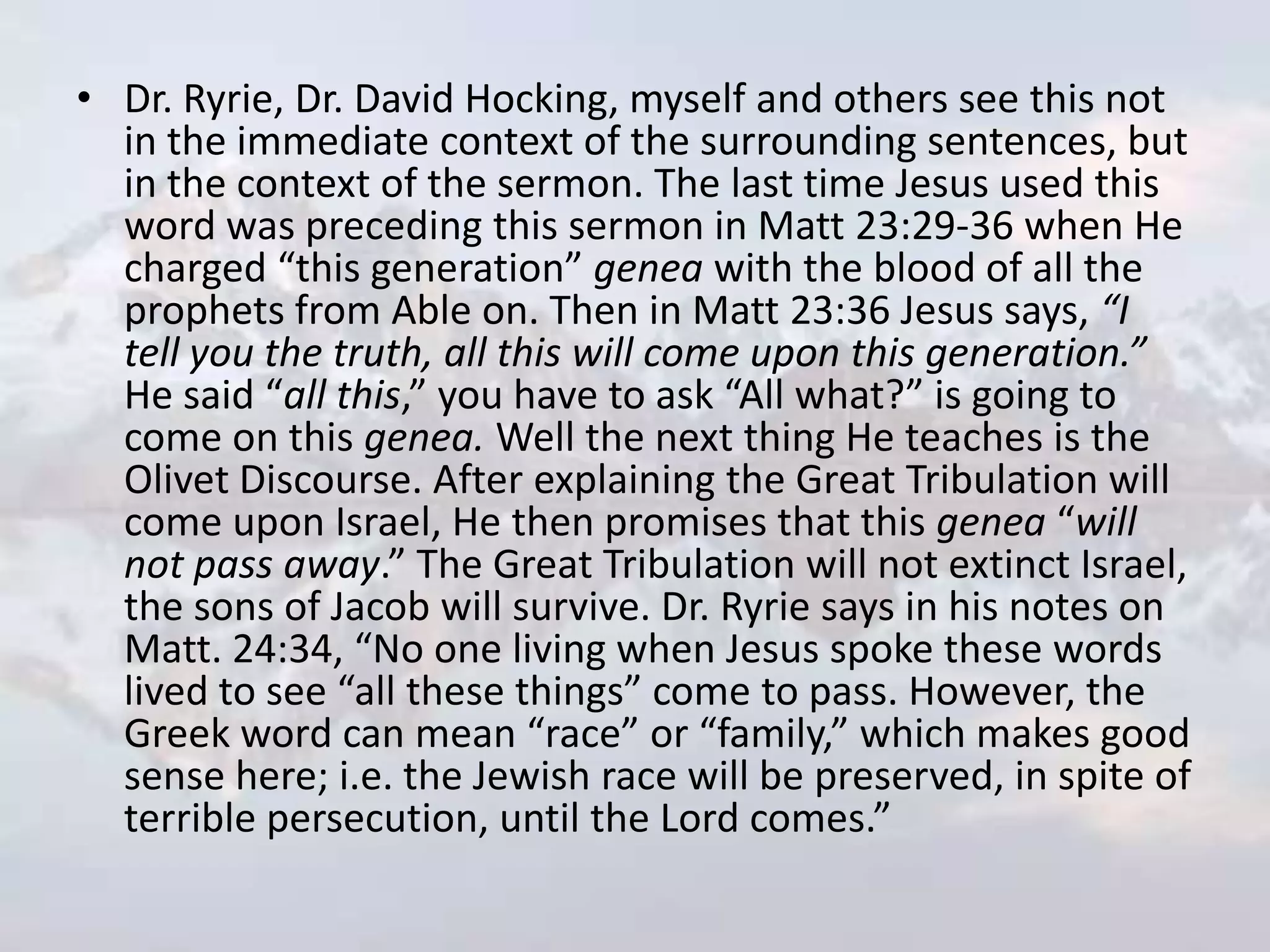 Matthew 24;32 51, This generation will not pass away... Jesus the ...