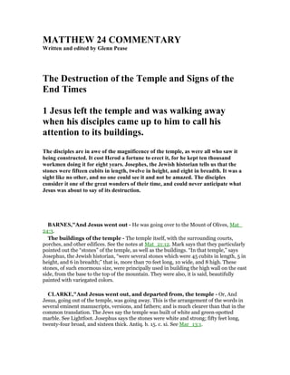 Matthew 24 1 2