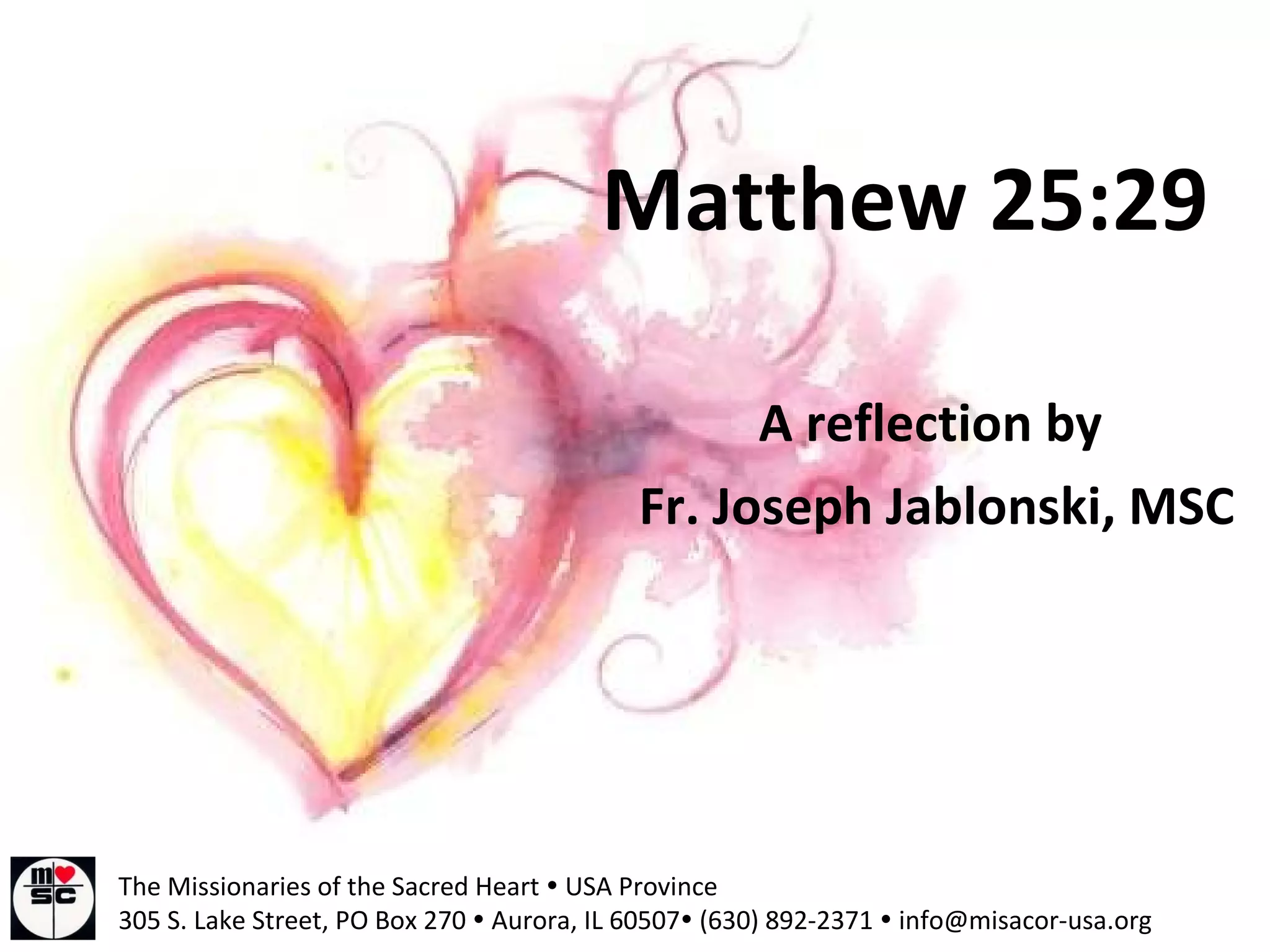 Matthew 25:29 | PPT