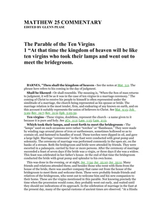Matthew 25 commentary | PDF