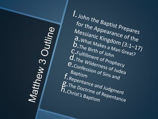 Matthew 3 Outline | PPT