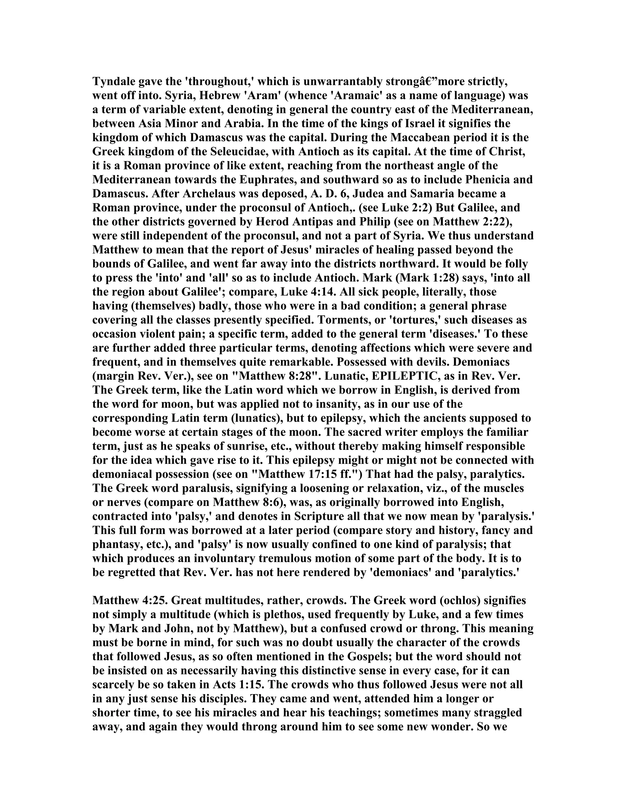 Matthew 4 12 25 commentary | PDF