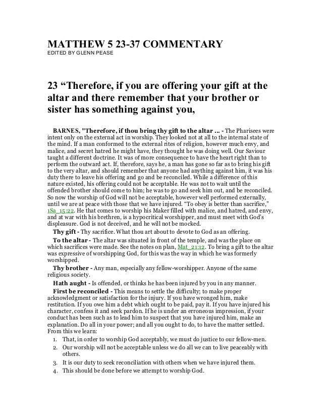 Matthew 5 23 37 Commentary matthew-5-23-37-commentary