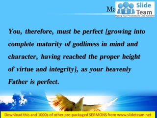 Matthew 5 48 your heavenly father is perfect power point church sermon ...