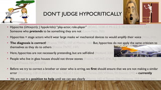 Don't Judge! (Judgmentally, Hypocritically, Gullibly) | Matthew 7:1-6 ...