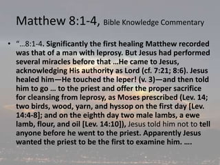 Matthew 8 1 4