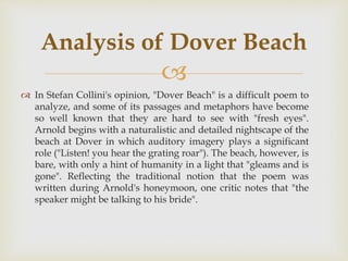 Matthew Arnold's Biography and Analysis of his Dover Beach | PPTX
