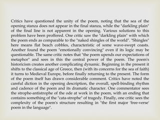 Matthew Arnold's Biography and Analysis of his Dover Beach | PPTX