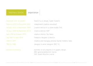 Matthew Baxter brand communications | PDF