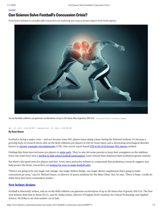 Can Science Solve Football's Concussion Crisis? | PDF