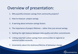 GHG Emissions Savings from Projects | Matthew Brander | PPTX