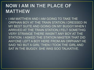 Matthew cuthbert | PPT