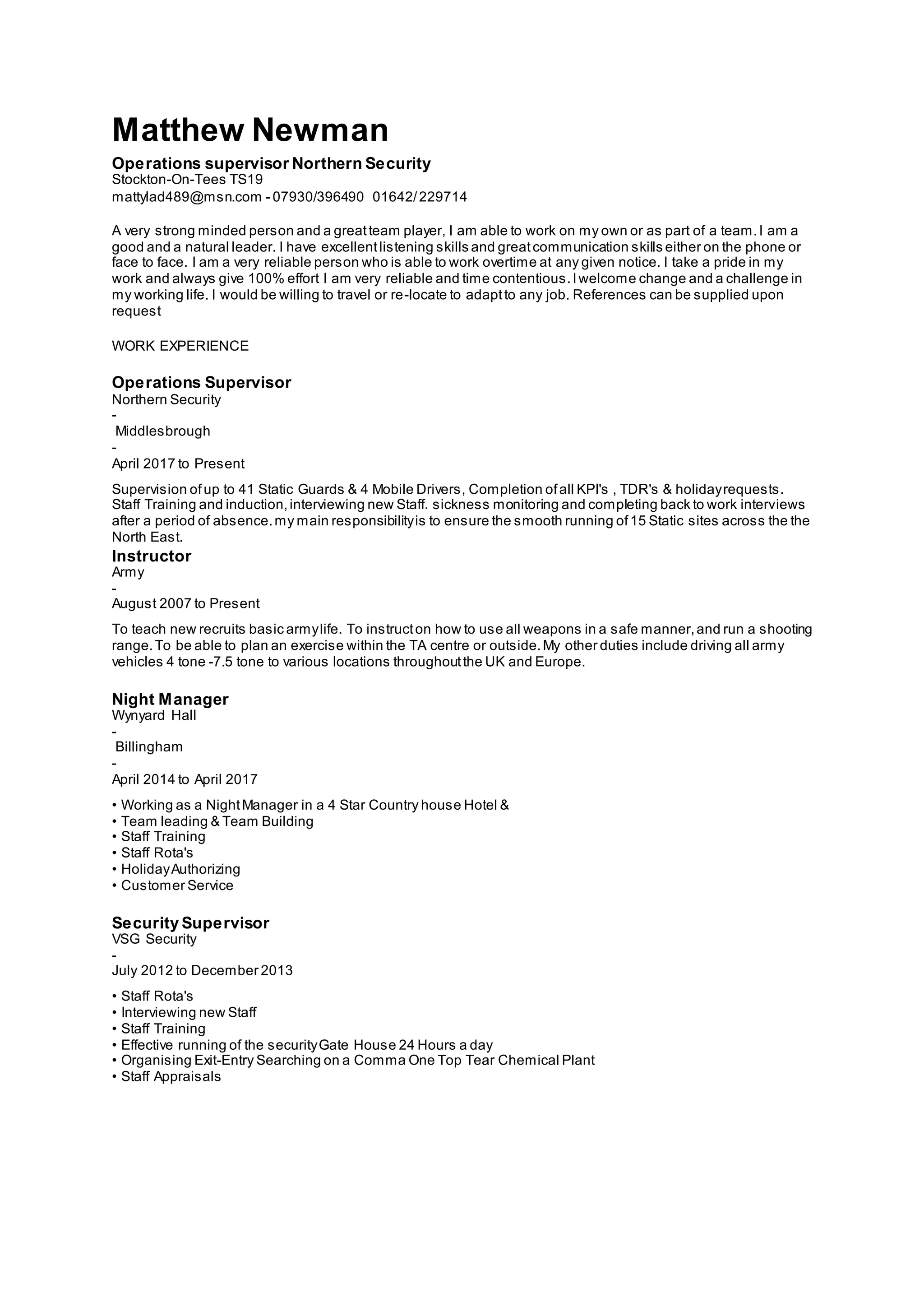 Matthew Newman CV | DOCX | Law