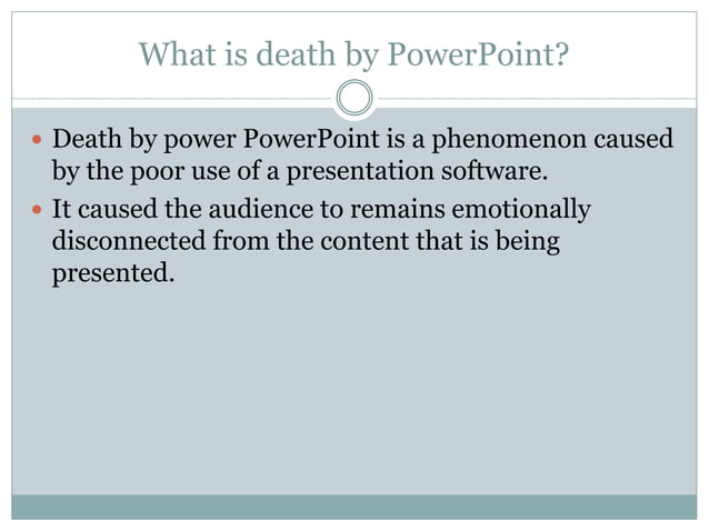 Death by Powerpoint | PPT