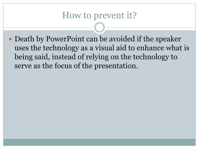 Death by Powerpoint | PPT