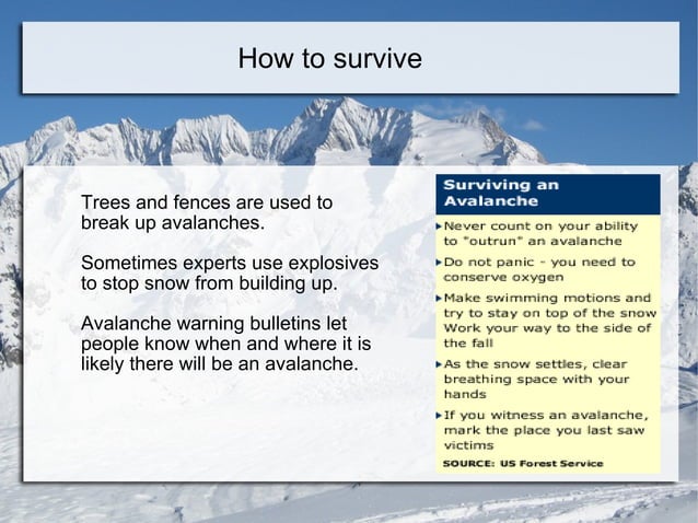 Avalanche | PPT | Weather | Science