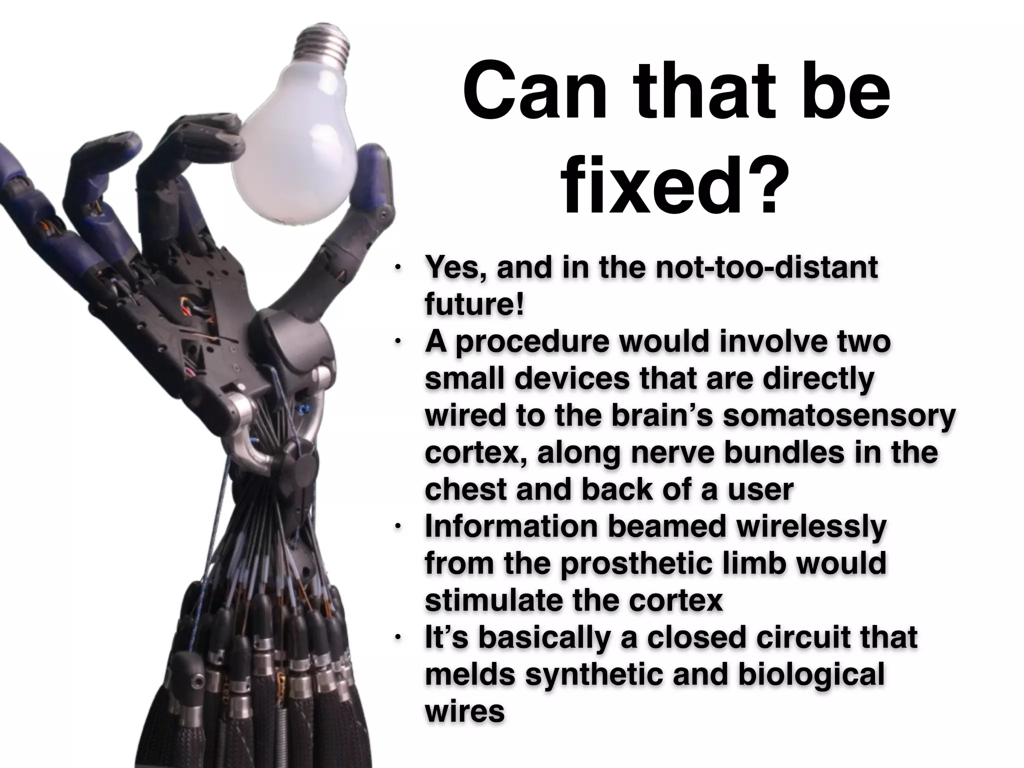 Mind-Controlled Prosthetics, by Matthew Garibaldi | PDF