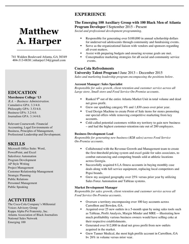 Matthew Harper resume | PDF