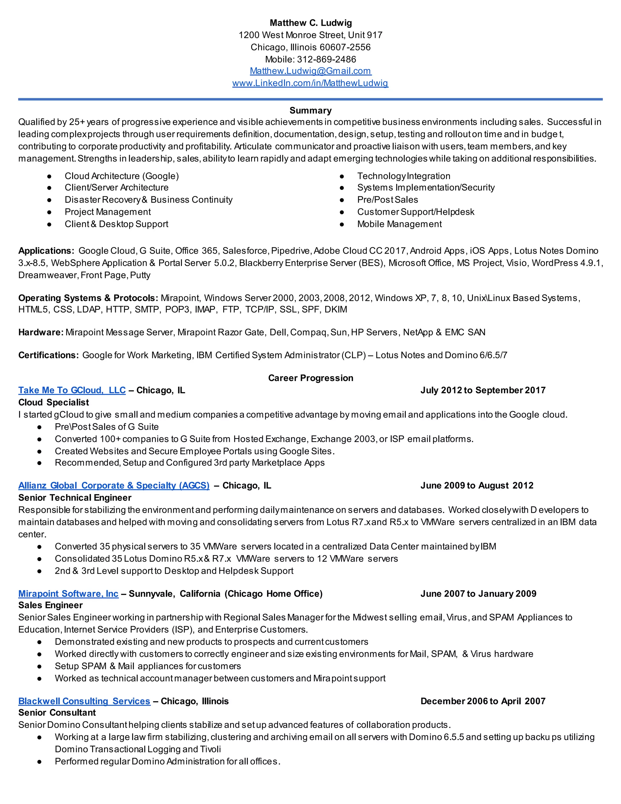 Matthew Ludwig Resume | DOCX
