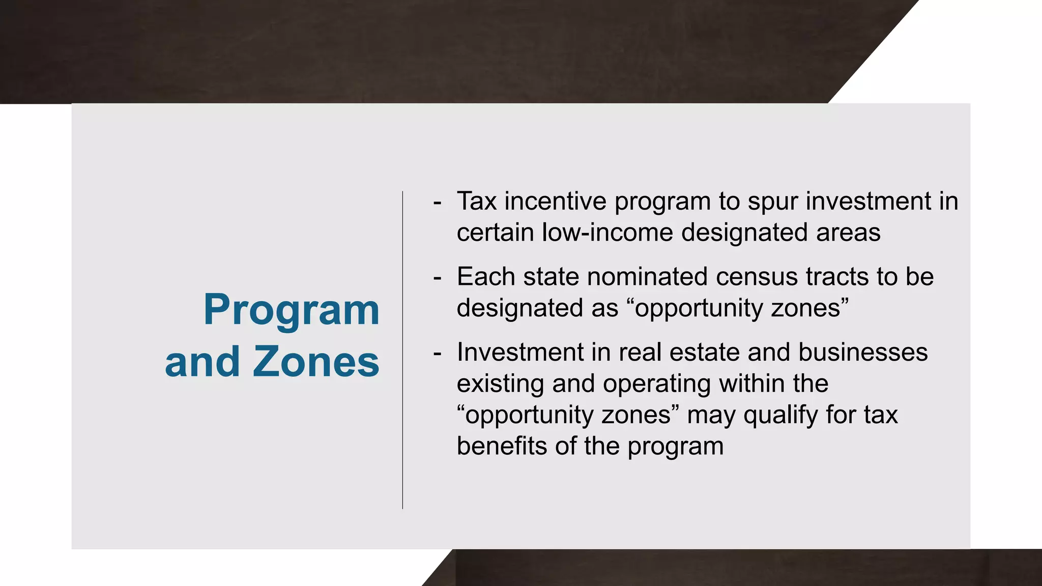 Qualified Opportunity Zones | PPTX