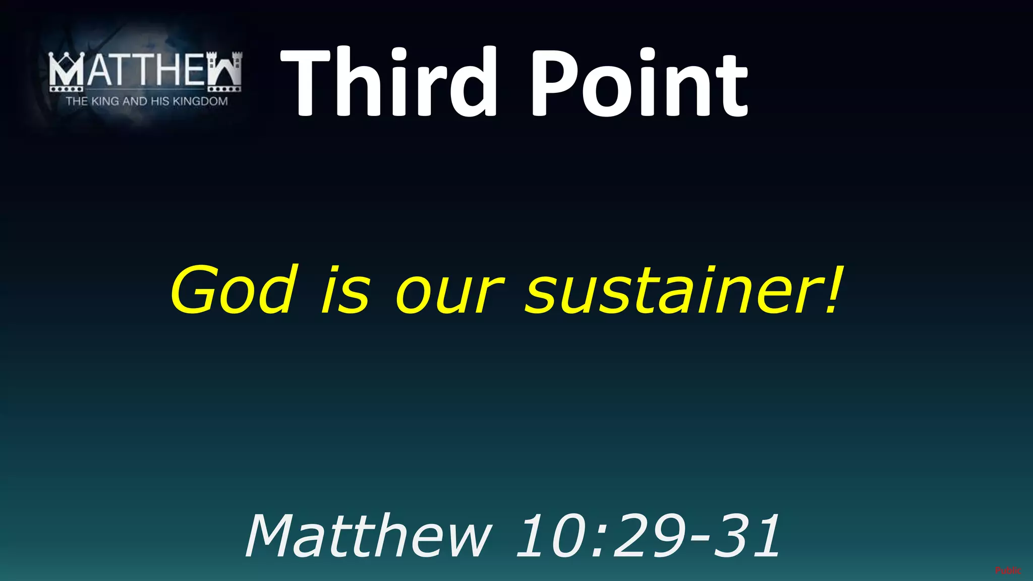 Matthew 10:26 - 33 Do Not Fear | PPT