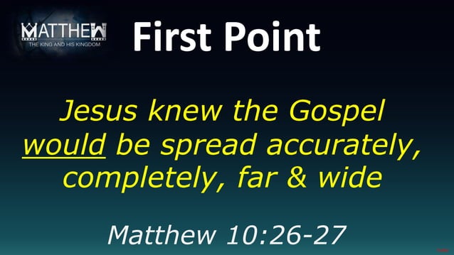 Matthew 10:26 - 33 Do Not Fear | PPT