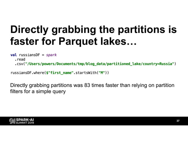 Optimizing Delta/Parquet Data Lakes for Apache Spark | PDF | Databases | Computer Software and ...
