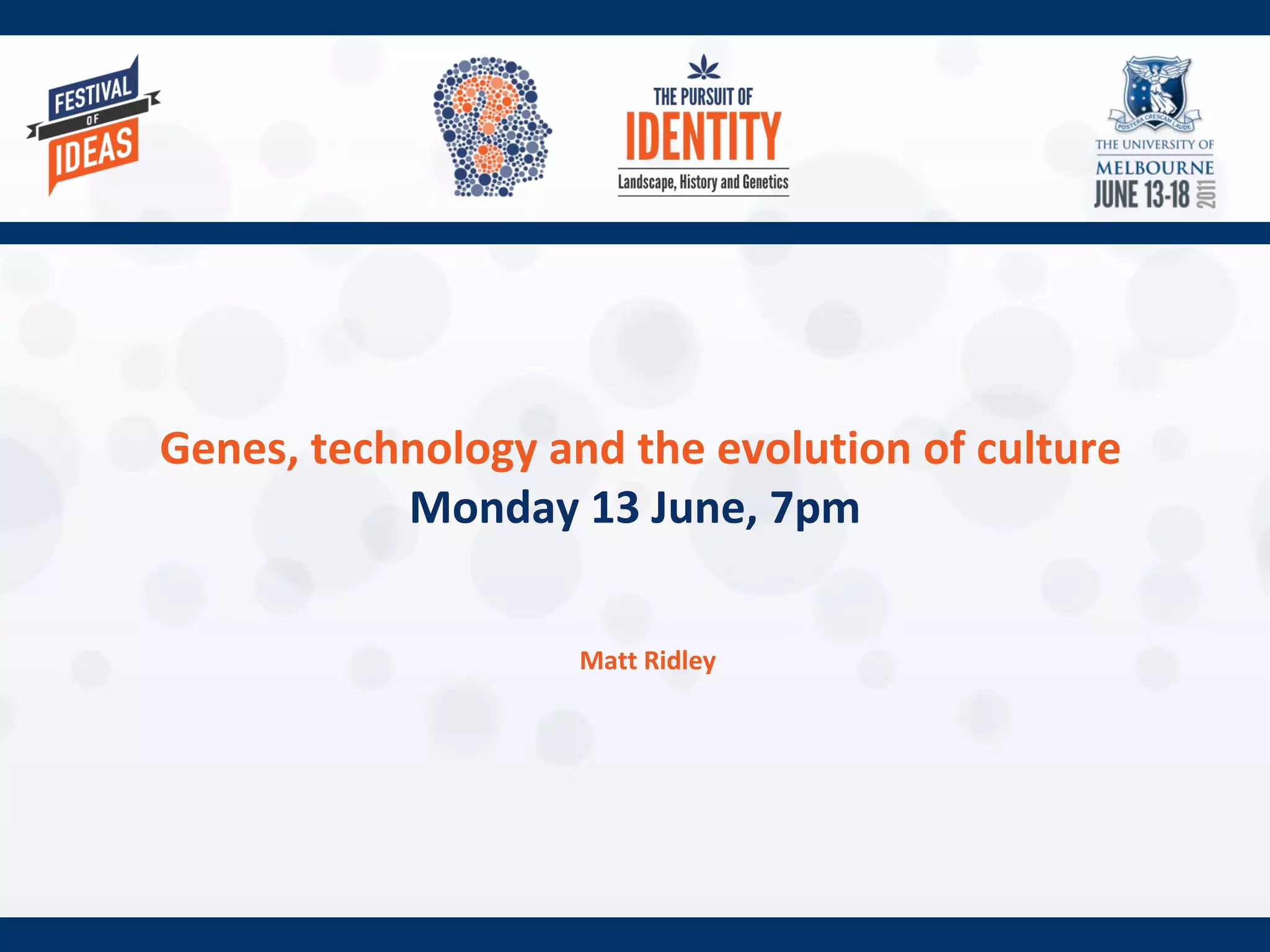 Matthew ridley presentation[1] | PPT