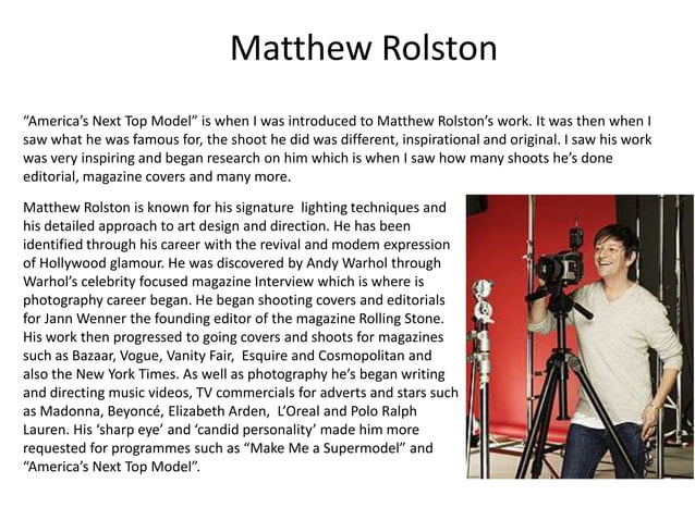 Matthew rolston research | PPT
