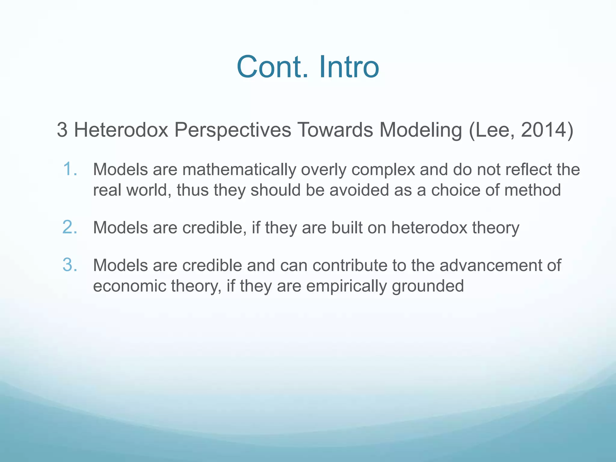 The Useful Economic Model: Social Surplus Modeling and the Inductive ...